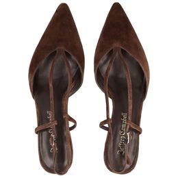 Damen Slingpumps "Jeffrey Campbell Pumps Leder", Jeffrey Campbell, Gr. 38braun, Leder, Schuhe