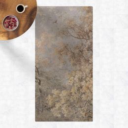 Bilderwelten Kork-Teppich Abstrakt braun Korkmatte - Verwunschener Wald am Morgen - Deko Wohnzimmer Schlafzimmer
