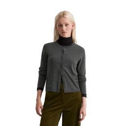 Marc O'Polo MARC O'POLO Damen Cardigan "aus Schurwolle-Viskose-Mix"dunkelgrau melange, Gr. XS, unifarben, Obermaterial: 50% Schurwolle, 33% Viskose, 17%