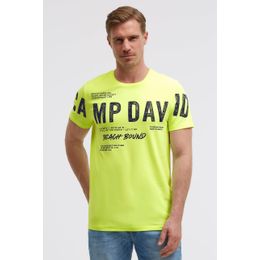 Rundhalsshirt CAMP DAVID, Jungen, Gr. 4XL, gr&uuml;n, Single Jersey, Material: 48% Baumwolle, 48% Polyester, 4% Elasthan, bedruckt, regular fit normal, Rundhals, eingesetzt gerader Abschluss, Shirts Rundhalsshirt, mit Baumwolle