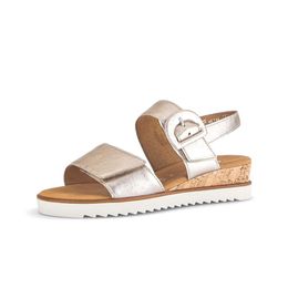 Gabor Damen Plateausandaletten "Plateau Sandale", Gr. 40,5, silber, Schuhe