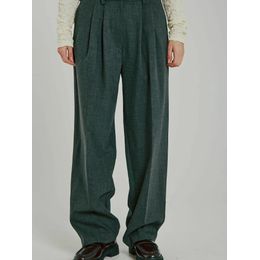 Chinohose NORR "NORR Trousers Nala", Damen, Gr. 34, Normalgr&ouml;&szlig;en, dunkelgrau melange, Obermaterial: 90% Polyester, 6% Viskose, 4% Elasthan, Hosen Chinohose