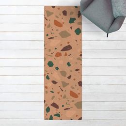 Bilderwelten Kork-Teppich modern gr&uuml;n Mosaik - Detailliertes Terrazzo Muster Grosseto - Deko Wohnzimmer Schlafzimmer