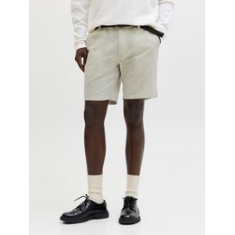 Jack & Jones JACK & JONES Herren Chinoshorts "JPSTMARCO BREEZE SHORTS SRT", beige, Gr. S, meliert, Web, Obermaterial: 81% Baumwolle, 15% Leinen, 4% Elasthan, Hosen