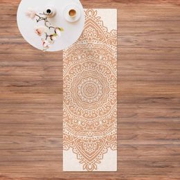 Bilderwelten Kork-Teppich Orientalisch weiss Spirituell Korkmatte - Mandala Indische Ornamente - Mandala Wohnzimmer Schlafzimmer