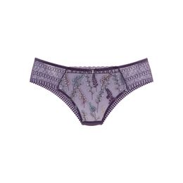 Lascana Damen Panty "Mirabel", Gr. 32pflaume, bunt, Mesh, Obermaterial: 78% Polyamid, 14% Polyester, 8% Elasthan, Unterhosen, mit gl&auml;nzender