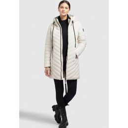 Khujo Damen Steppmantel "ATINE", wei&szlig;, Gr. L, unifarben, Steppware, Obermaterial: 45% Baumwolle, 38% Polyester, 17% Nylon. Futter: 100% Polyester.