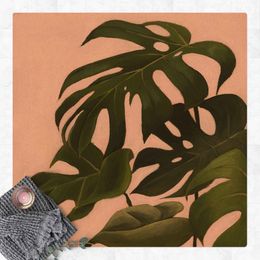 Kork-Teppich - Lieblingspflanzen - Monstera - Tropisch gr&uuml;n Korkmatte Pflanzen Wohnzimmer Schlafzimmer