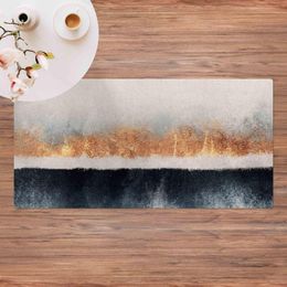 Bilderwelten Kork-Teppich Abstrakt gold originell Aquarell - Goldener Horizont Aquarell - Deko Wohnzimmer Schlafzimmer
