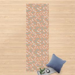 Kork-Teppich - Dicke Pinselstriche Eismeer - Illustration blau Korkmatte Geometrisch Wohnzimmer Schlafzimmer