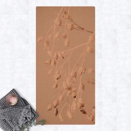 Bilderwelten Kork-Teppich Tropisch beige Korkmatte - H&auml;ngende Trockenknospen - Gr&auml;ser Wohnzimmer Schlafzimmer
