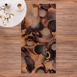 Bilderwelten Kork-Teppich Abstrakt gold originell Aquarell - Marmor Aquarell mit Gold - Deko Wohnzimmer Schlafzimmer
