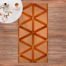 Bilderwelten Kork-Teppich Illustration orange Aquarell - Lichtspielband Orange - Geometrisch Wohnzimmer Schlafzimmer