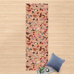 Kork-Teppich - Look Closer - Illustration bunt Tiere Korkmatte V&ouml;gel Wohnzimmer Schlafzimmer