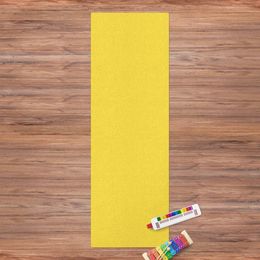 Bilderwelten Kork-Teppich Unifarben gelb Korkmatte - Colour Lemon Yellow - Deko Wohnzimmer Schlafzimmer