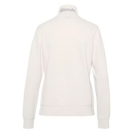 Damen Sweatjacke, BENCH. LOUNGEWEAR, Gr. 40, beige, Interlock, Obermaterial: 60% Baumwolle, 40% Polyester, Basic, Sweatjacken, mit bestickten