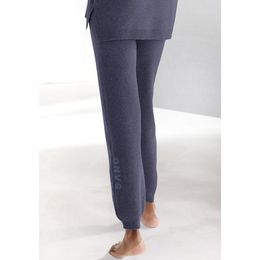 ELBSAND Strickhose blau Gr. 32/34 f&uuml;r Damen. Mit Logostickerei. Bequem. Nachhaltig.