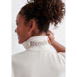 Damen Sweatjacke, BENCH. LOUNGEWEAR, Gr. 32, beige, Interlock, Obermaterial: 60% Baumwolle, 40% Polyester, Basic, Sweatjacken, mit bestickten