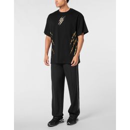 Plein Sport Jungen T-Shirt "T-Shirt Rundhalsausschnitt", schwarz, Gr. XXXL, Obermaterial: 100% Baumwolle, Shirts