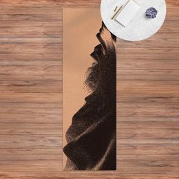 Bilderwelten Kork-Teppich Abstrakt schwarz Korkmatte - Abstrakte Punktlandschaft Alpen - Punkte Wohnzimmer Schlafzimmer