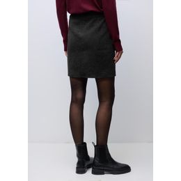 Street One Damen Minirockanthrazit melange, Gr. 42, unifarben, Stoff, 90% Polyester, 10% Viskose, R&ouml;cke, mit Schlitz
