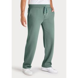 John Devin Herren Sweathose "- Jogginghose aus innen angerauter Sweatware", Gr. L, gr&uuml;n, angeraute Sweatware, Obermaterial: 60% Baumwolle, 40%