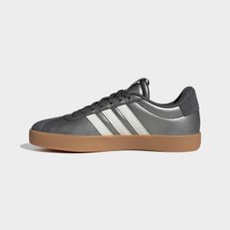 Damen Sneaker "VL COURT 3.0", adidas Sportswear, Gr. 38,5, grau, Leder, Synthetik, Schuhe, inspiriert vom Design des adidas samba