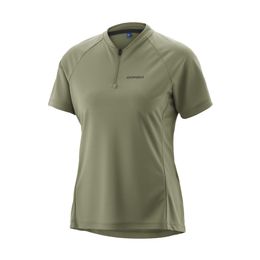 Gonso Damen Radtrikot "SITIVO Jersey Blue W"olivgr&uuml;n, Gr. 44, 100% Polyester, Trikots, Damen Fahrradtrikot mit R&uuml;ckentasche, Half-Zip Trikot, Loose