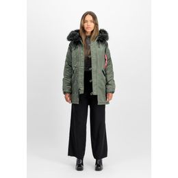Damen Winterjacke "N-3B VF 59 Vintage Fit W", gr&uuml;n, Gr. M, Alpha Industries, Obermaterial: 100% Nylon. Futter: 100% Nylon. F&uuml;llung: 100% Polyester,