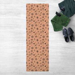 Bilderwelten Kork-Teppich modern schwarz Korkmatte - Gezeichnete Explosionen und Wirbel - Deko Wohnzimmer Schlafzimmer