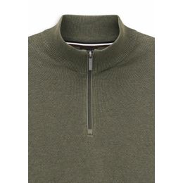 Bugatti Herren Troyer "Basic Essential", gr&uuml;n, Gr. XXXL, unifarben, 100% Baumwolle, Pullover, aus reiner Baumwolle