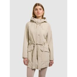 Anorak Khujo "PREA", Herren, Gr. S, moussy beige, Web, 75% Baumwolle, 25% Nylon, unifarben, regular fit h&uuml;ftlang, eingesetzt mit Druckknopf, Jacken