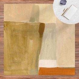 Bilderwelten Kork-Teppich modern beige originell Aquarell - Balkon in Italien - Deko Wohnzimmer Schlafzimmer