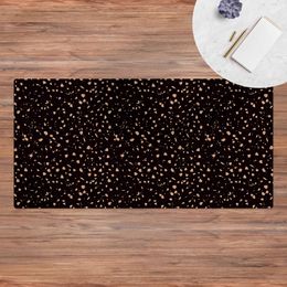 Bilderwelten Kork-Teppich modern schwarz weiss Mosaik - Detailliertes Terrazzo Muster Palermo - Deko Wohnzimmer Schlafzimmer
