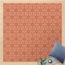 Bilderwelten Kork-Teppich modern rosa Korkmatte - Bl&uuml;tenkette in Rosa - Deko Wohnzimmer Schlafzimmer