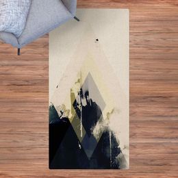 Bilderwelten Kork-Teppich Abstrakt weiss Korkmatte - Rauten am abstrakten Meeresgrund - Deko Wohnzimmer Schlafzimmer