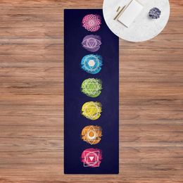 Bilderwelten Kork-Teppich Orientalisch bunt Spirituell Korkmatte - Sieben Chakren - Yoga Wohnzimmer Schlafzimmer