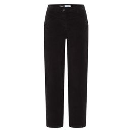 Cecil Damen Cordhose, schwarz, Gr. 38, unifarben, Web, 98% Baumwolle, 2% Elasthan, Hosen, High Waist