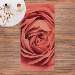 Bilderwelten Kork-Teppich Landhaus rosa Korkmatte - Rosa Rosenbl&uuml;te - Rose Wohnzimmer Schlafzimmer