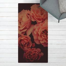 Kork-Teppich - Rosentr&auml;ume - Motiv rosa Blumen Korkmatte Rose Wohnzimmer Schlafzimmer
