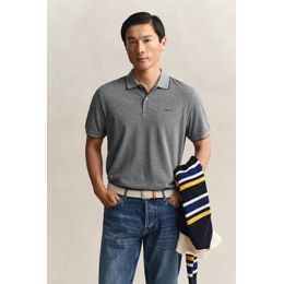 Gant Herren Poloshirt "2 TONE"evening blau, Gr. XXL, unifarben, Jersey, Obermaterial: 100% Baumwolle, Shirts, Regular fit mit Polokragen