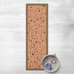 Bilderwelten Kork-Teppich modern bunt Mosaik - Detailliertes Terrazzo Muster Agrigento mit Rahmen - Deko Wohnzimmer Schlafzimmer