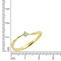 OROLINO Damen Fingerring "Gold 585 mit Brillant 0,07ct.", 056 (17,8), 0,07 SI = kleine Einschl&uuml;sse, Gold, gelb, Gold, Fingerringe