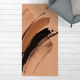 Bilderwelten Kork-Teppich Abstrakt braun Korkmatte - Abstrakte Komposition Font&auml;ne - Deko Wohnzimmer Schlafzimmer