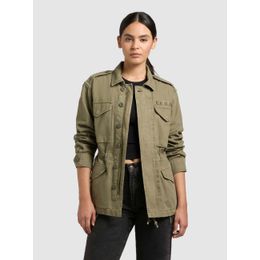 Khujo Damen Cargojacke "BUNI"olive, Gr. S, unifarben, Twill, 100% Baumwolle, Jacken