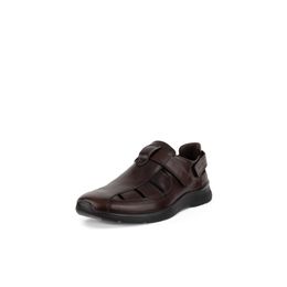 Ecco Herren Klettschuh "Irving Fisherman Sandale", Gr. 45dunkelbraun, Leder, unifarben, Basic, Schuhe, Sneaker mit seitlichen &Ouml;ffnungen f&uuml;r optimale