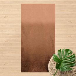 Bilderwelten Kork-Teppich Illustration braun Aquarell - Spiel der Farben Verblassendes Sepia - Deko Wohnzimmer Schlafzimmer