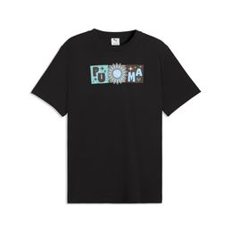 Puma Herren T-Shirt "Sunset Drive Graphic T-Shirt Herren", schwarz, Gr. XL, bedruckt, Obermaterial: 100% Baumwolle. Rippe: 80% Baumwolle, 20%