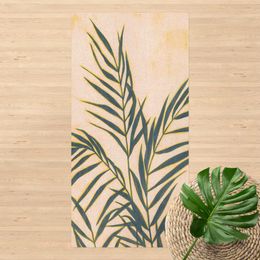 Bilderwelten Kork-Teppich Tropisch gr&uuml;n Natur Korkmatte - Palmenwedel im Sonnenlicht - Palme Wohnzimmer Schlafzimmer