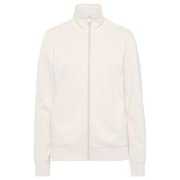 Damen Sweatjacke, BENCH. LOUNGEWEAR, Gr. 48, beige, Interlock, Obermaterial: 60% Baumwolle, 40% Polyester, Basic, Sweatjacken, mit bestickten